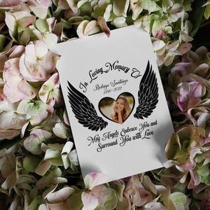 In Loving Memory Angel Wings SVG, Memorial Photo Frame Wall Art ...