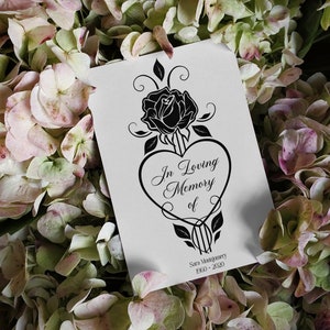 In Loving Memory SVG PNG, Rose Flower Memorial Vector SVG, in Memory of ...