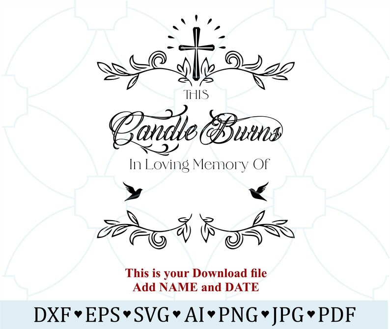 This Candle Burns SVG PNG, in Memory of Svg, Candle Txt Svg, Memorial ...
