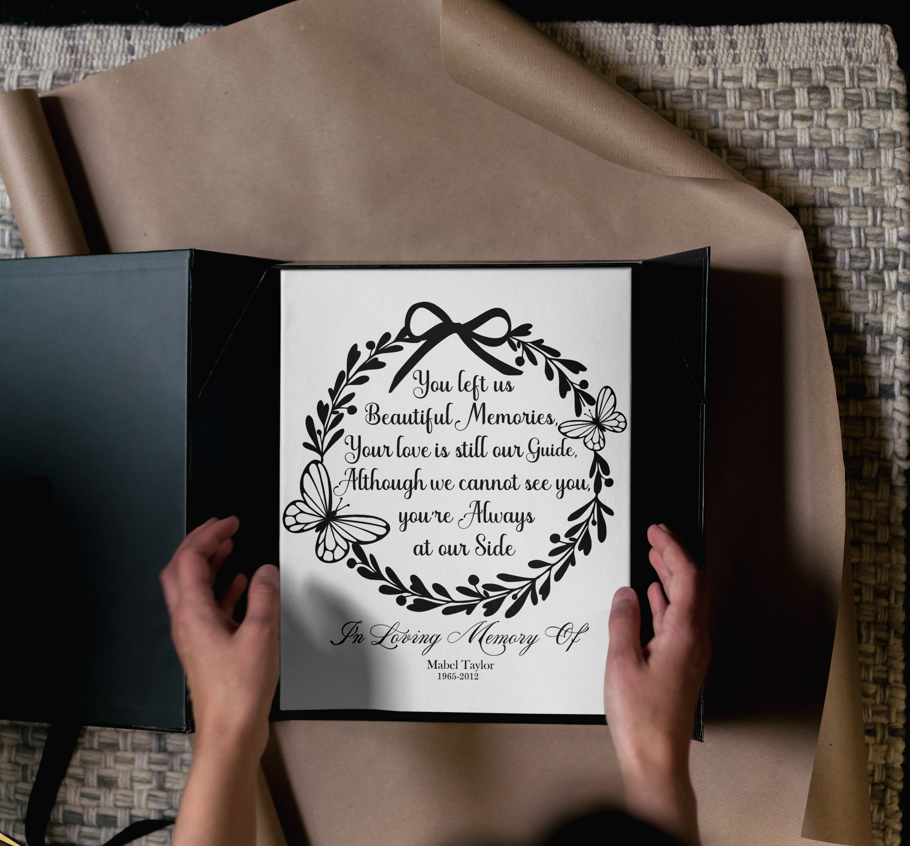You Left Us Beautiful Memories SVG | Butterfly Wreath Memorial Quote ...