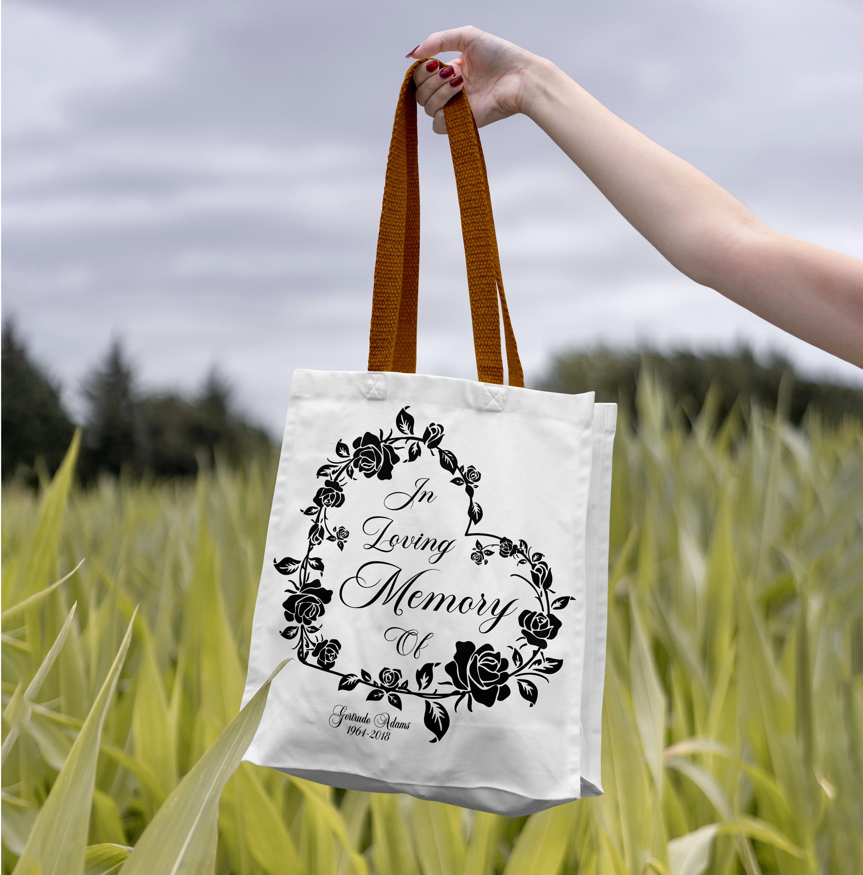 In Loving Memory Rose Flower SVG Files, Memorial Quote SVG, Death ...