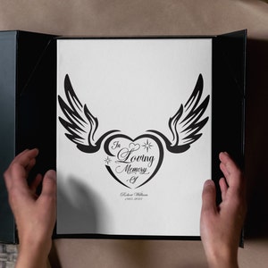 In Loving Memory of Heart Wings SVG, in Memory of SVG, Angel Wings ...