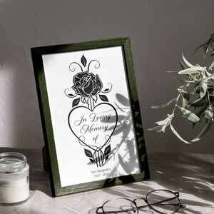 In Loving Memory SVG PNG, Rose Flower Memorial Vector SVG, in Memory of ...