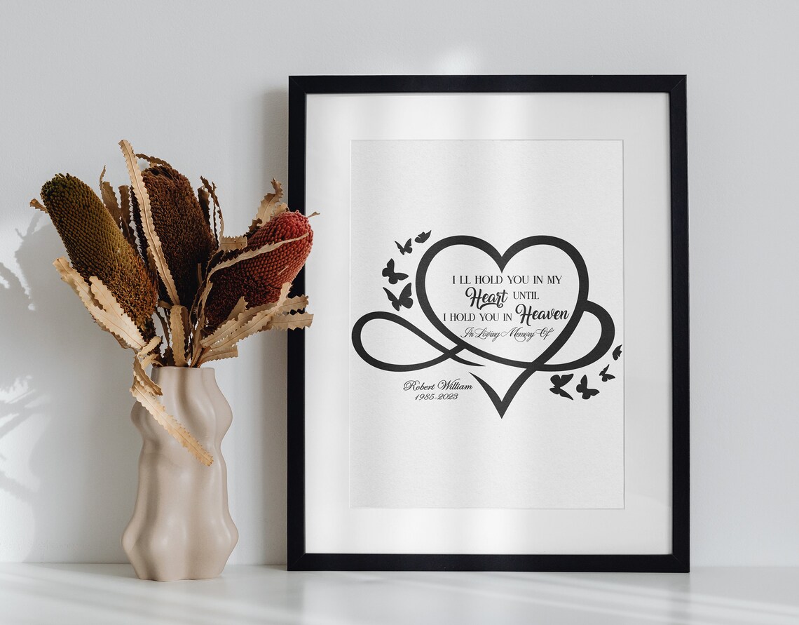 I Ll Hold You in My Heart Quotes Svg Png, in Loving Memory Svg, Rest in ...