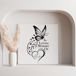 In Loving Memory Heart Forever and Butterfly SVG PNG Loss of Family ...