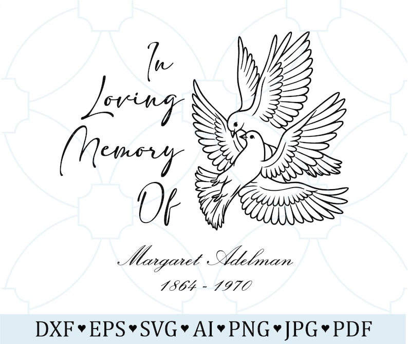 In Loving Memory Flying Dove Bird Svg, Love Loss Memorial Svg Png, in ...
