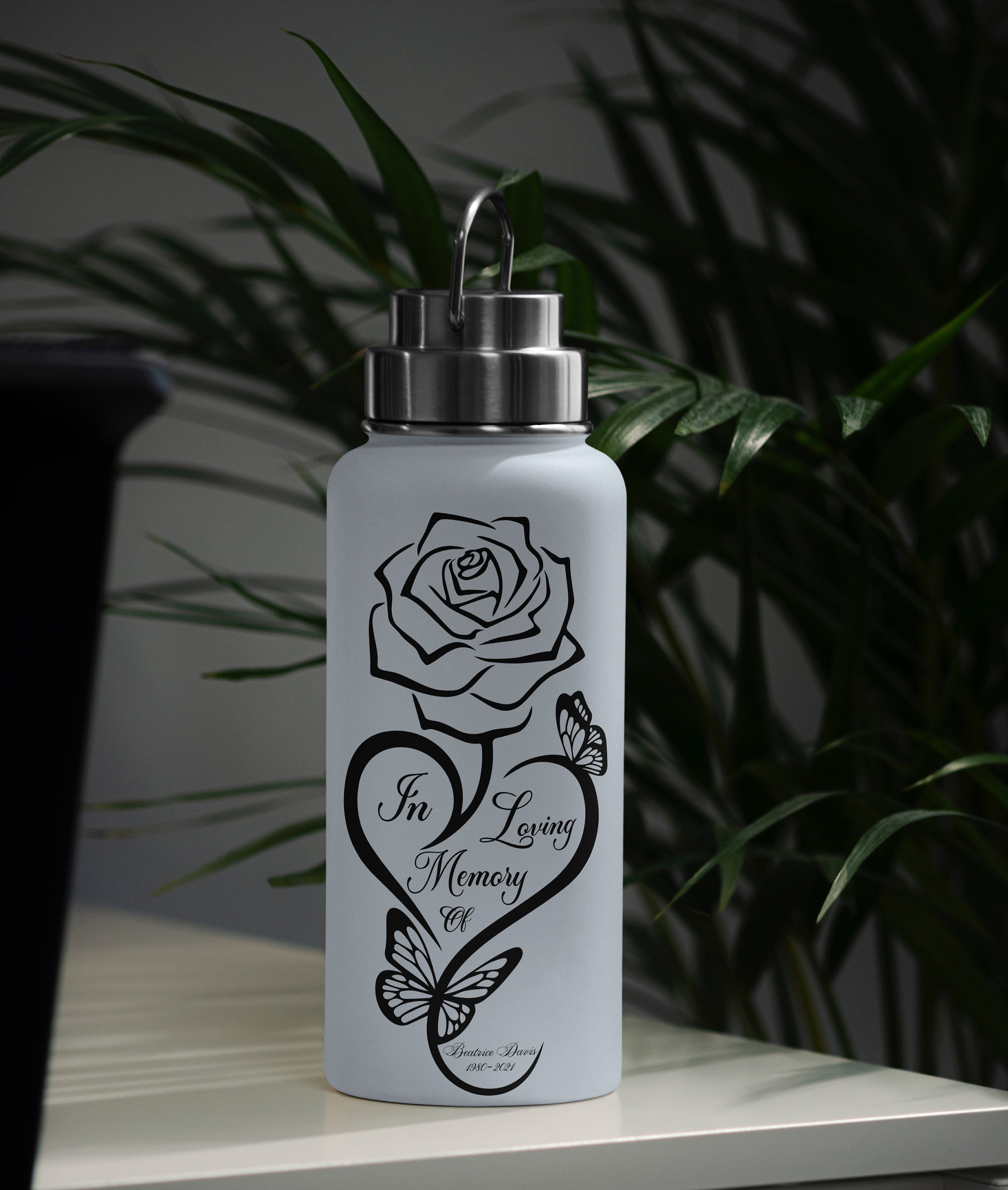 In Loving Memory Rose Svg, Heart With Butterfly Memorial Svg Png, in ...