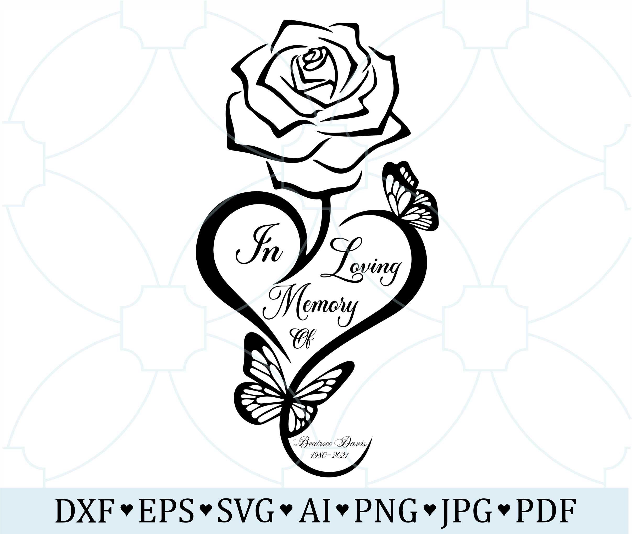 In Loving Memory Rose Svg, Heart Butterfly Memorial Svg Png, in Loving ... In Loving Memory Rose Svg, Heart Butterfly Memorial Svg Png, in Loving ...