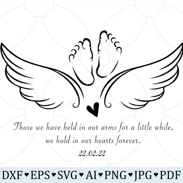 In Loving Memory Baby Svg - Etsy