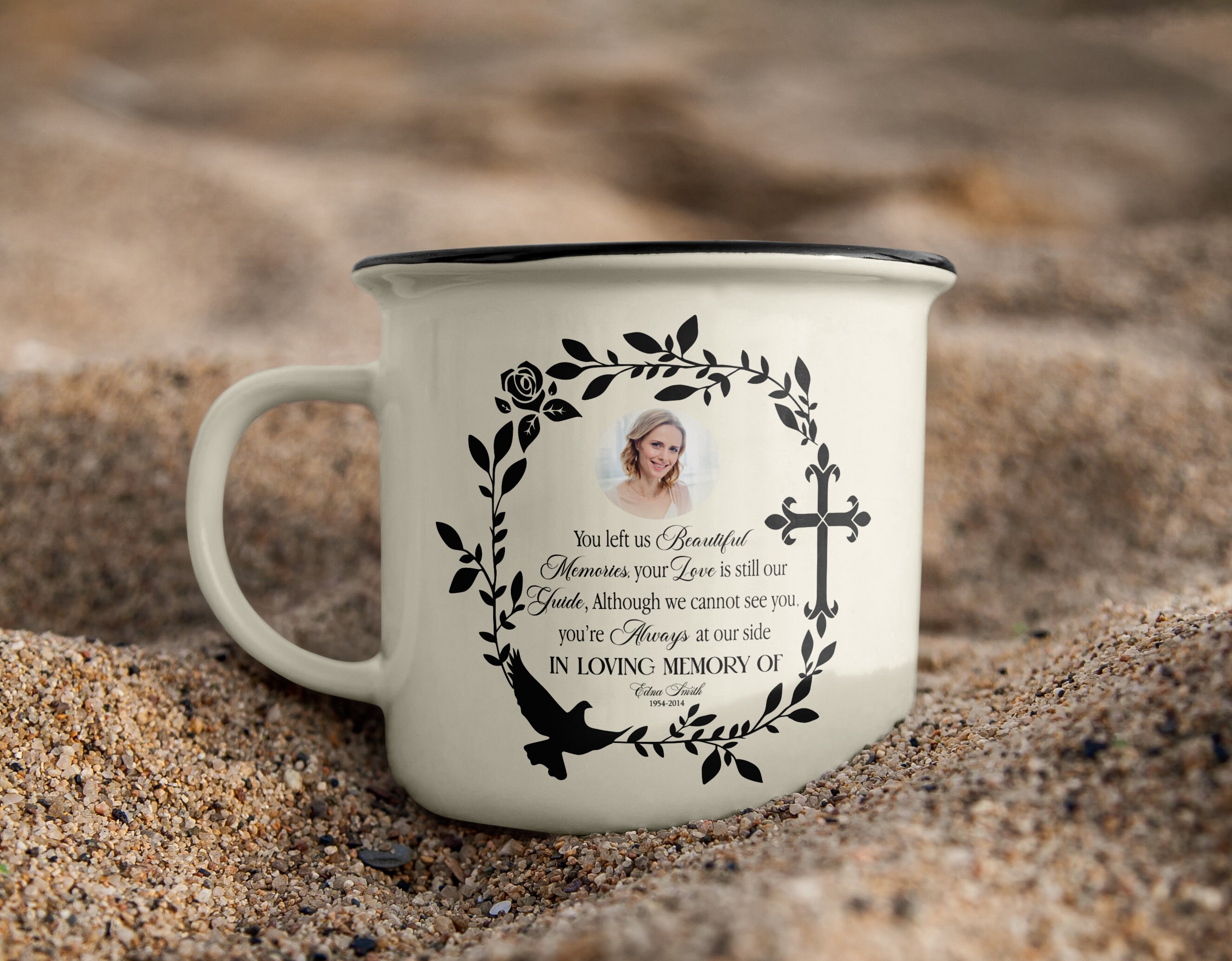 In Loving Memory SVG | Memorial Wreath Cross SVG | Funeral Remembrance ...