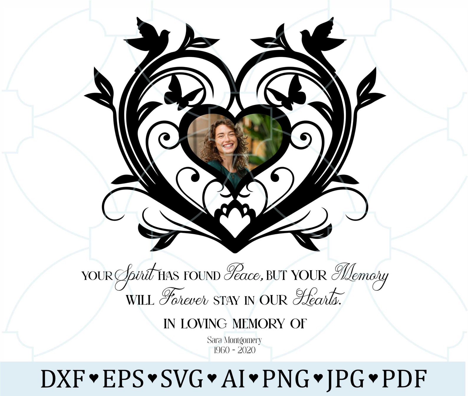 Your Spirit Has Found Peace SVG, in Loving Memory Quote SVG, in Memory ...