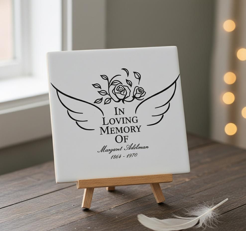 In Loving Memory SVG, Memorial Wings and Roses Cut File for Cricut ...