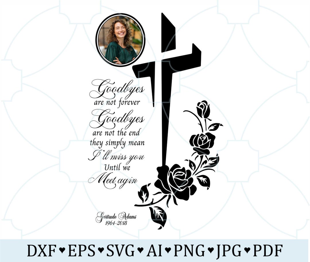 In Memory of Quote SVG Png, in Memory of Memorial Cross SVG, Rest in ...