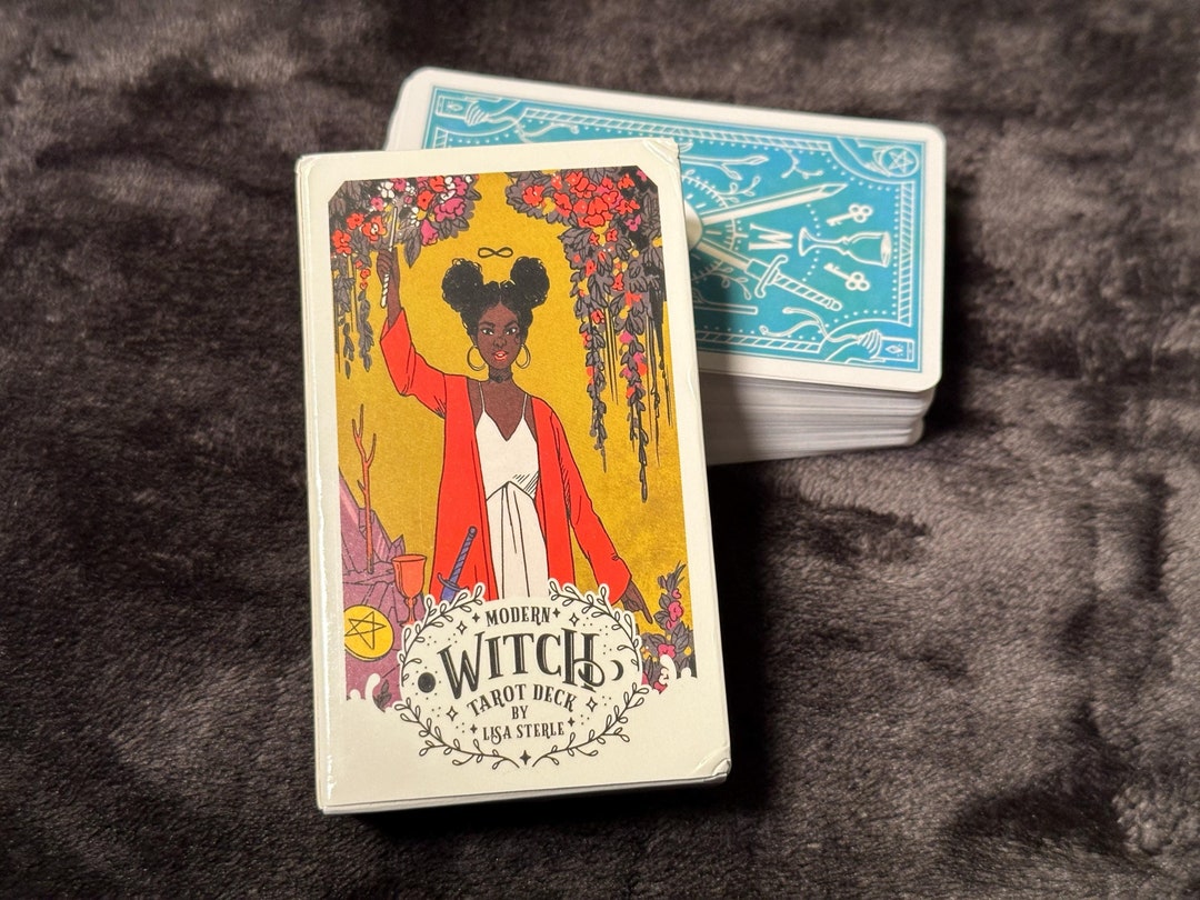 Tarot Card Deck | Unique Modern Witch Design | With Beginner's Guide ...