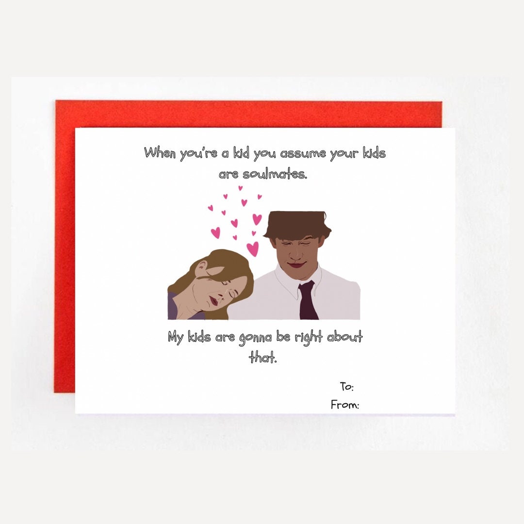The Office Inspired Jim and Pam Printable Card, Digital PDF Valentines ...