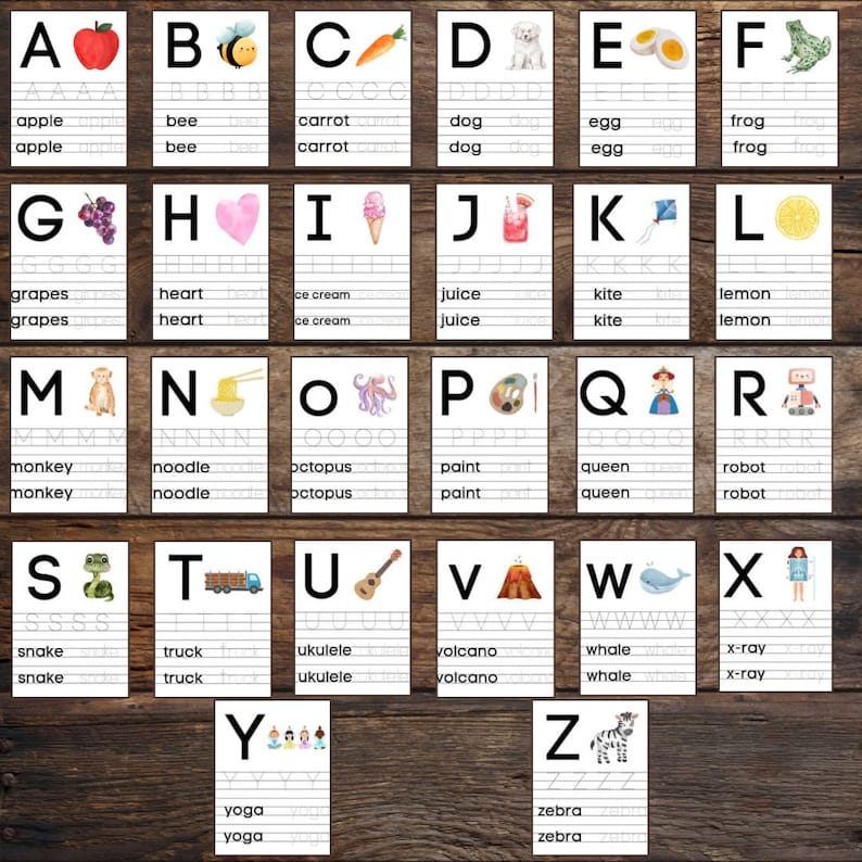 Printable Alphabet Practice Sheets for Kids, Alphabet Worksheets for ...