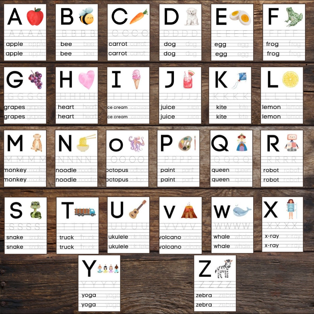 Printable Alphabet Practice Sheets for Kids, Alphabet Worksheets for ...