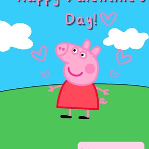 Peppa Inspired Printable Valentines Day Cards, Kids Valentines Cards ...