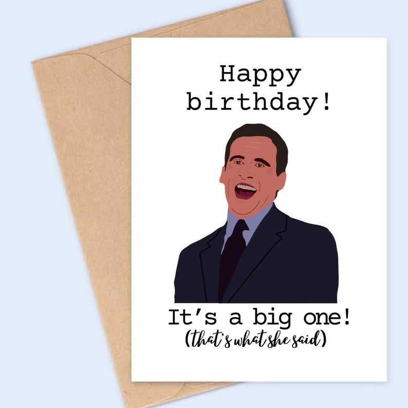 Michael Scott the Office Inspired Birthday Card, Printable the Office ...