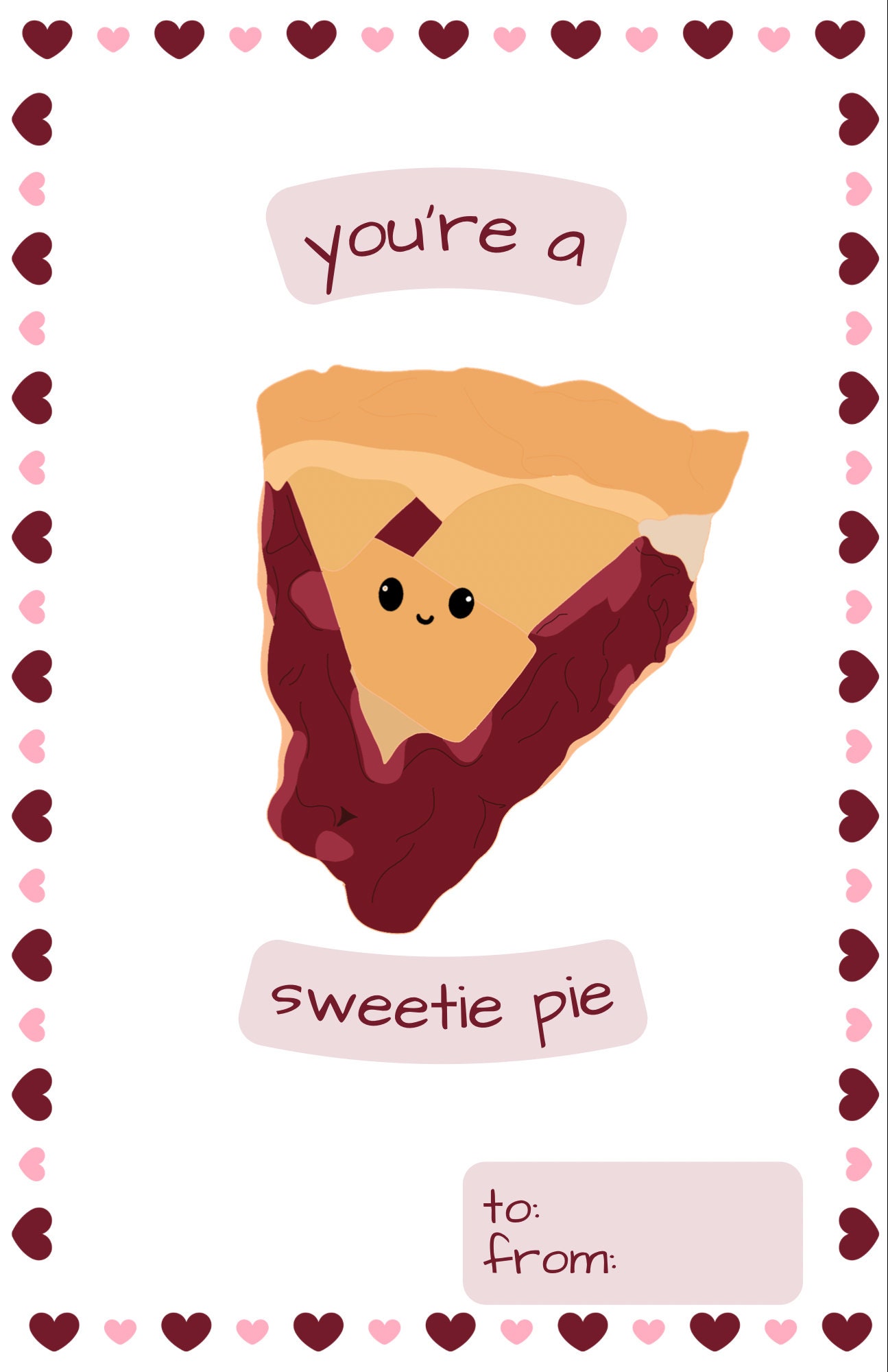 Food Pun Digital Valentine’s Day Cards, Printable Funny Valentines ...