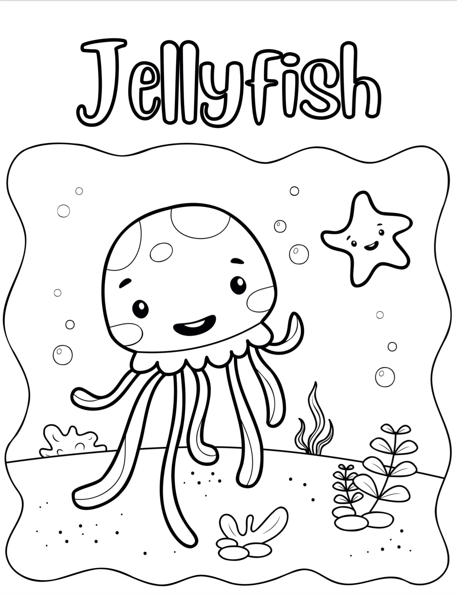 25 Sea Creature Printable Coloring Pages, Children’s Coloring Pages ...
