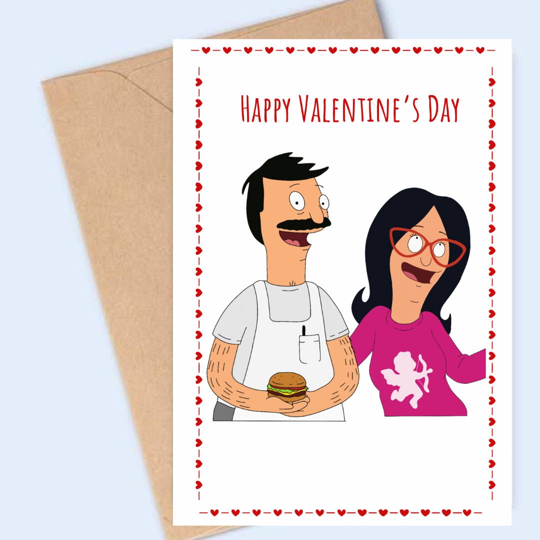 Bobs Burgers Inspired Valentines Day Bundle, Bobs Burgers Digital Cards ...