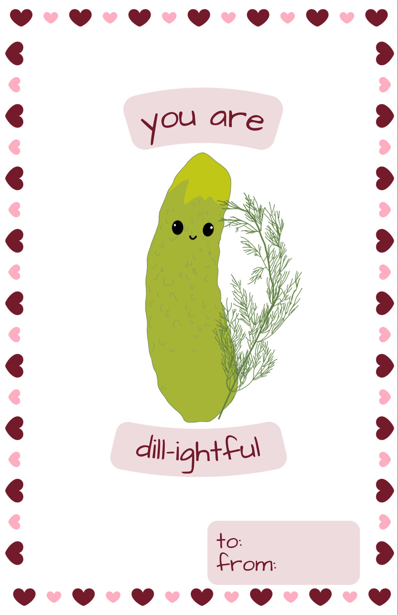 Food Pun Digital Valentine’s Day Cards, Printable Funny Valentines ...