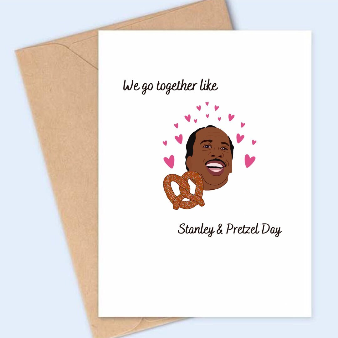 The Office Inspired Pretzel Day Valentines Cards, Printable Digital ...