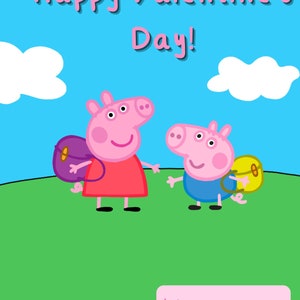Peppa Inspired Printable Valentines Day Cards, Kids Valentines Cards ...