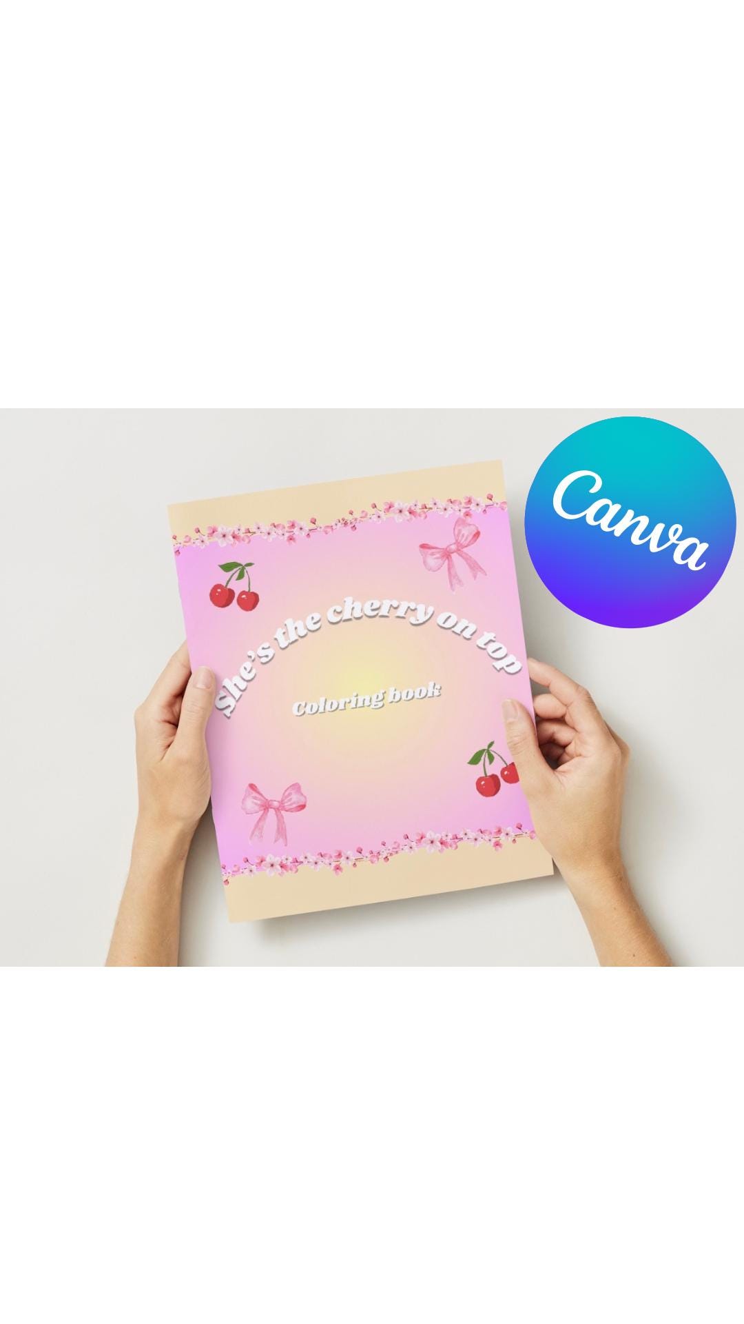 Cherry Coloring Book | She’s the Cherry on Top Color Book | Digital ...