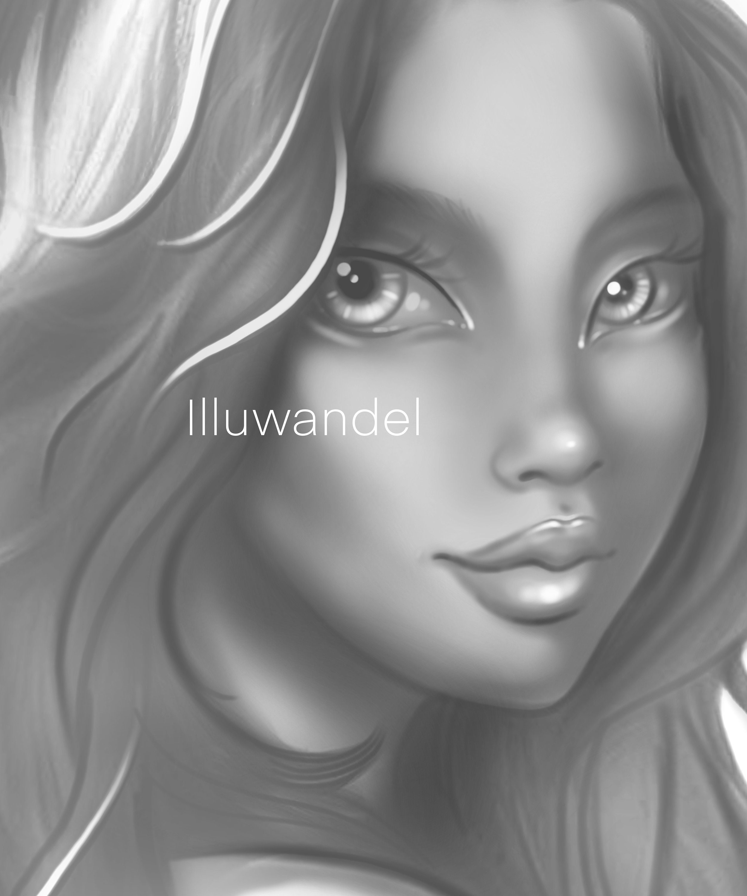 Eva Coloring Page for Adults Grayscale Coloring Page - Etsy