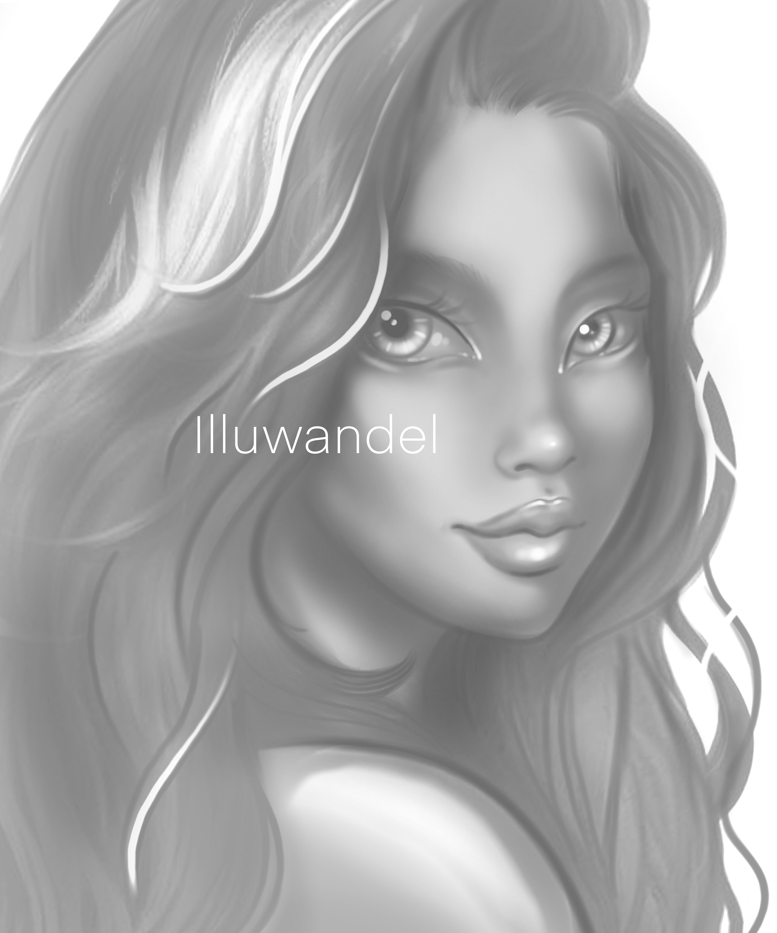 Eva Coloring Page for Adults Grayscale Coloring Page - Etsy