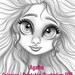 Agatha Coloring Page Printable Adult Coloring Page Download Light/dark ...