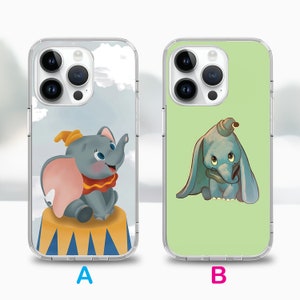 Dumbo Flying Elephant Cartoon Movie Phone Case for iPhone 16e 16 15 14 ...