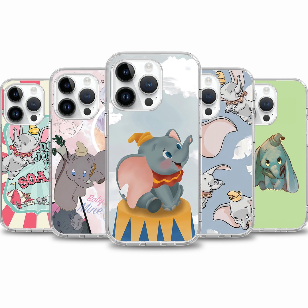 Dumbo Flying Elephant Cartoon Movie Phone Case for iPhone 16e 16 15 14 ...