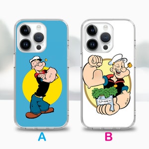Popeye the Sailor Man Cartoon Manga Anime Case for iPhone 16 15 14 13 ...