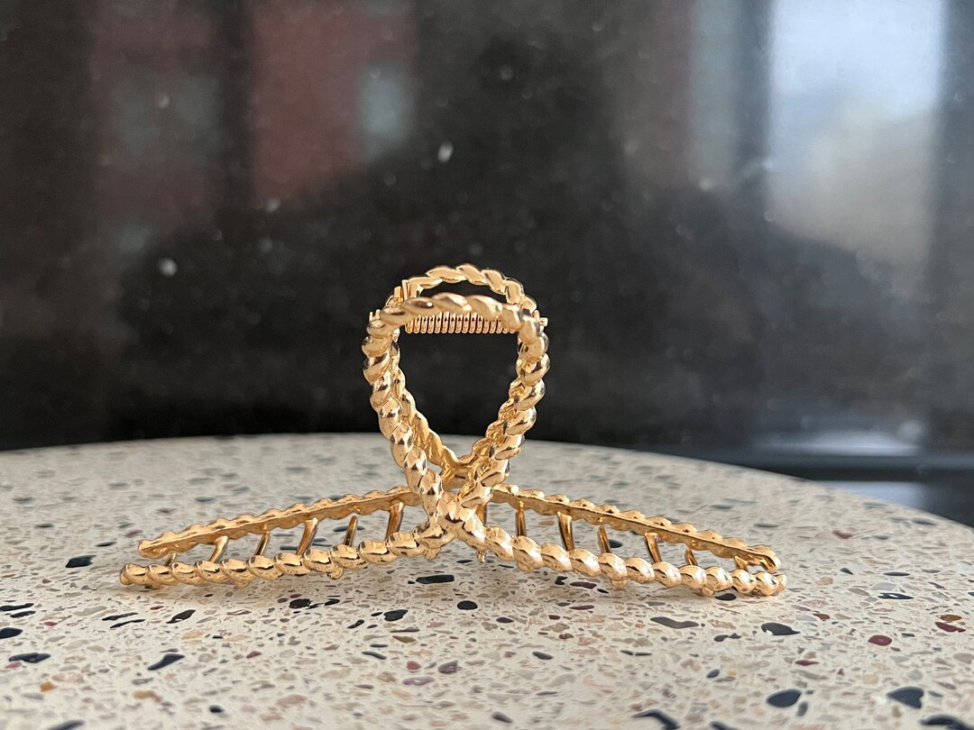 Beautiful Gold Hair Claw Metal Hair Clip - Etsy