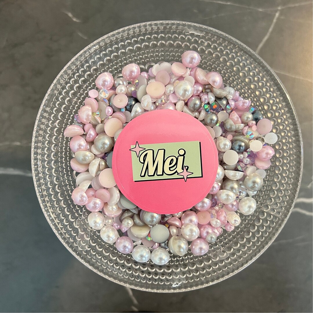 Flatback Pearls and Rhinestone Mix, Sizes Range 3mm-10mm, Flatback ...