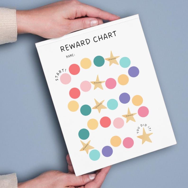 Rainbow Reward Chart, Toddler Reward Chart, Printable Reward Chart ...