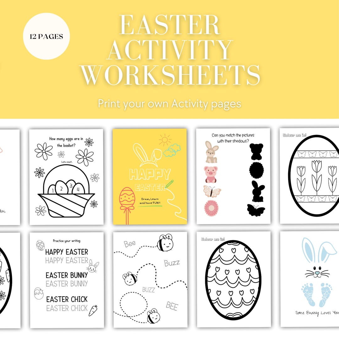 Easter Activity Pages for Kids, Printable Easter Preschool Activity ...