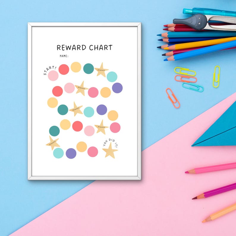 Rainbow Reward Chart, Toddler Reward Chart, Printable Reward Chart ...