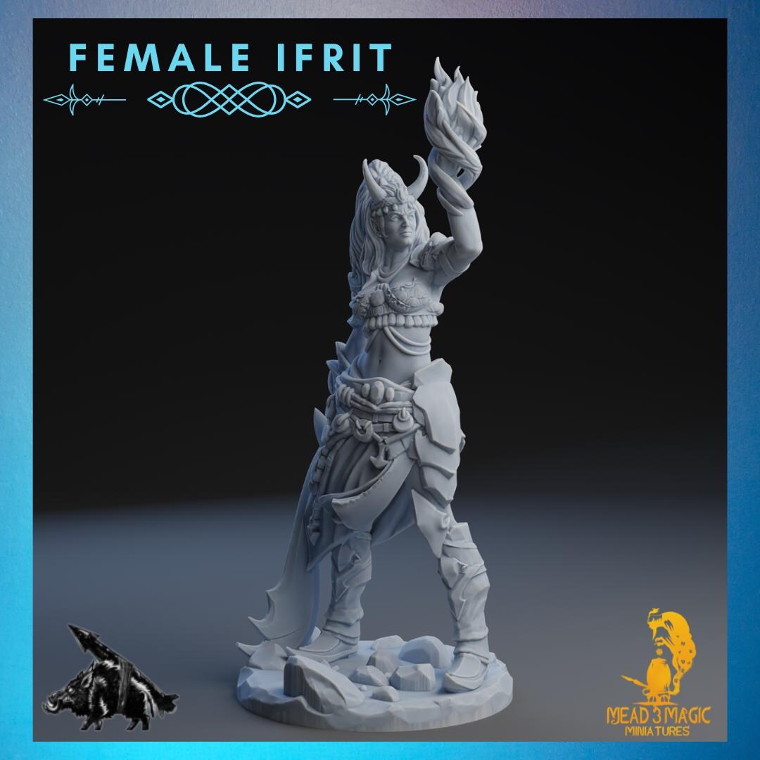 Female Ifrit | Rocket Pig Games | 12K Resolution 3D Print | Strong ...