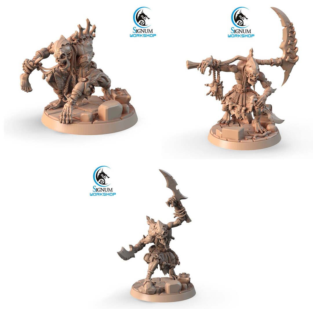 Hungry Ghouls Set (3 Models) | Signum Workshop | 8K Resolution 3D Print ...