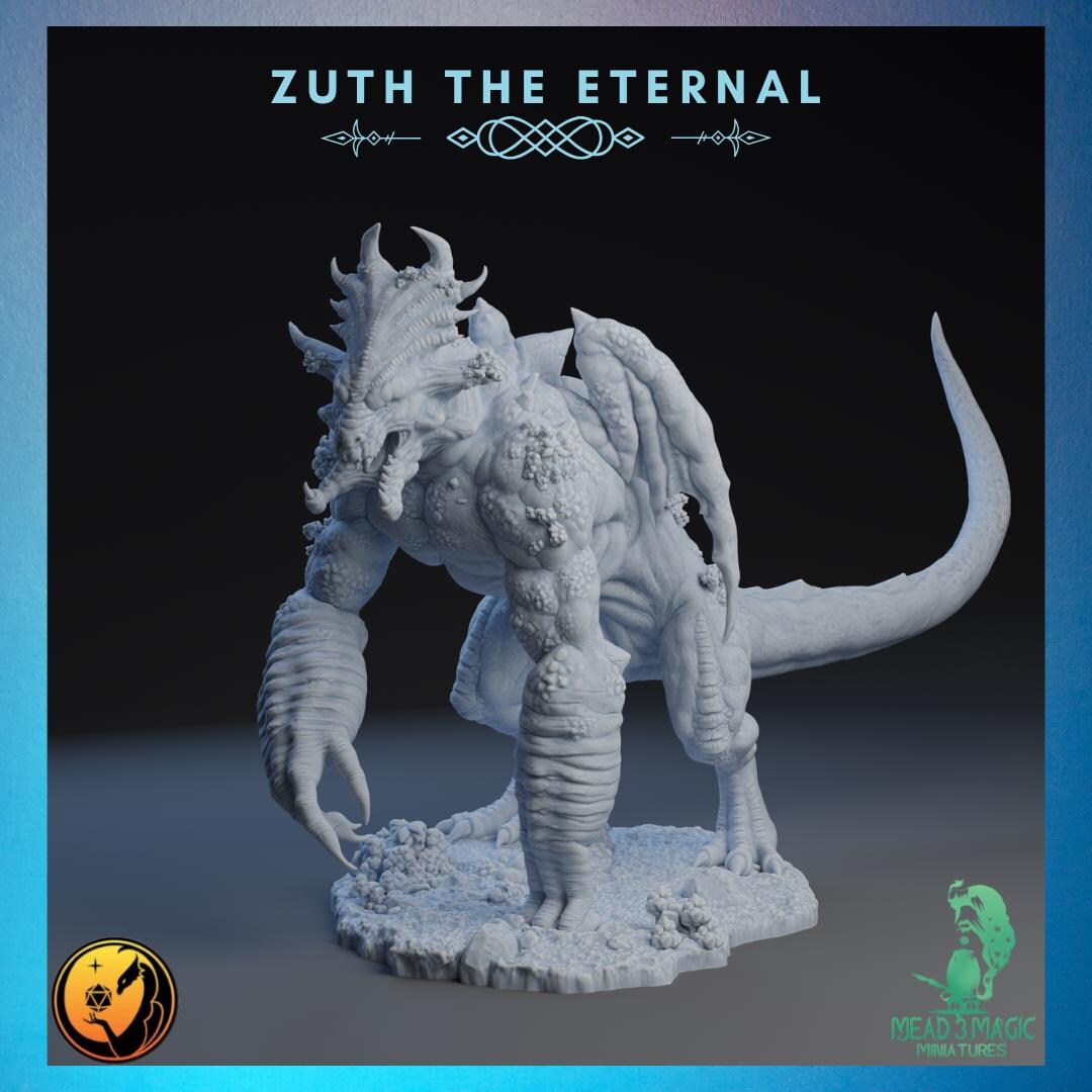 Zuth the Eternal | Draco Studios | 12K Resolution 3D Print | Strong Resin | Dnd Fantasy ...