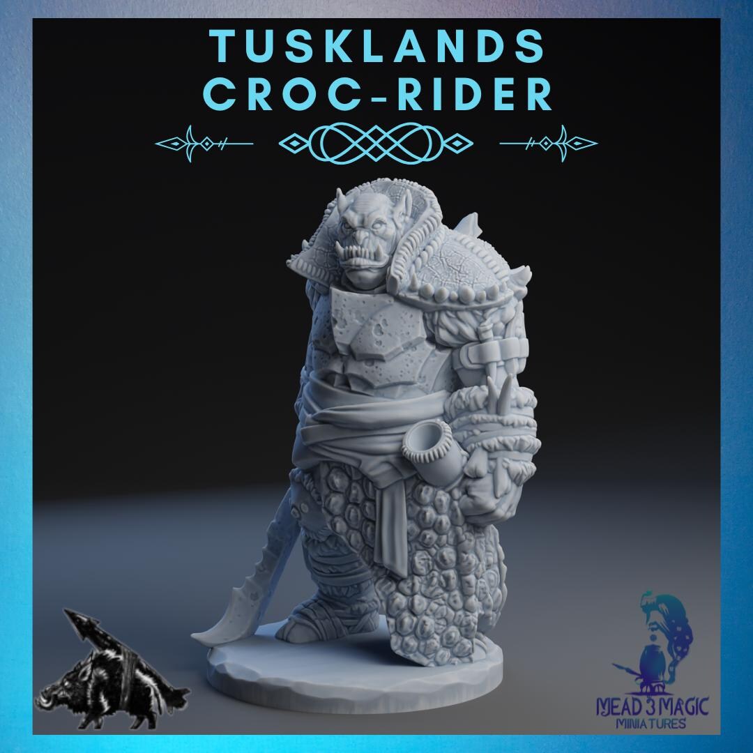 Tusklands Croc-rider | Rocket Pig Games | 12K Resolution 3D Print ...