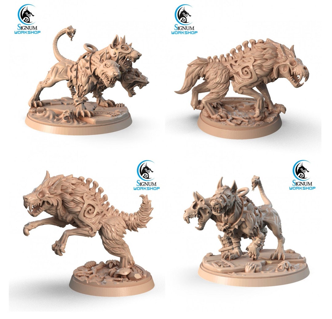 Hell Hounds Set (4 Models) | Signum Workshop | 8K Resolution 3D Print ...