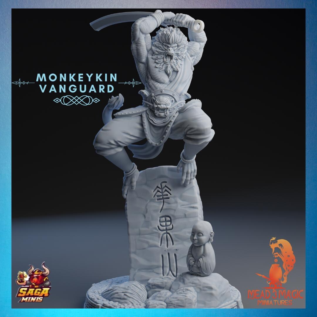 Monkey Kin Vanguard | Saga Miniatures | 12K Res. 3D Print | Strong ...