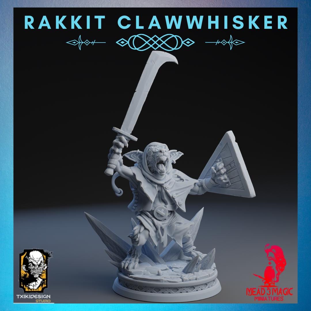 Rakkit Clawwhisker | Txiki Design | 12K Resolution 3D Print | Strong ...