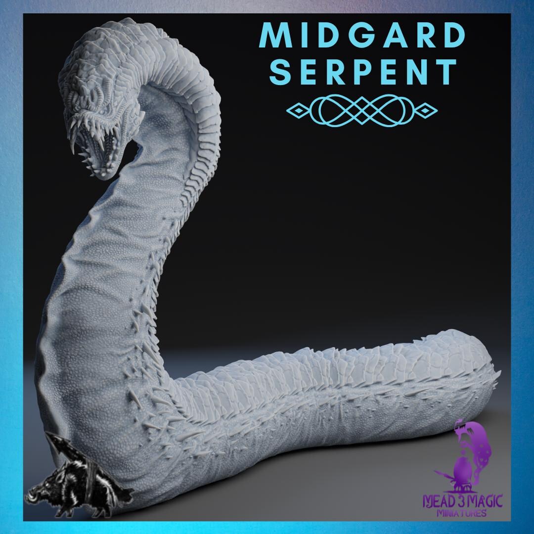 Midgard Serpent | Rocket Pig Games | 12K Resolution 3D Print | Strong ...