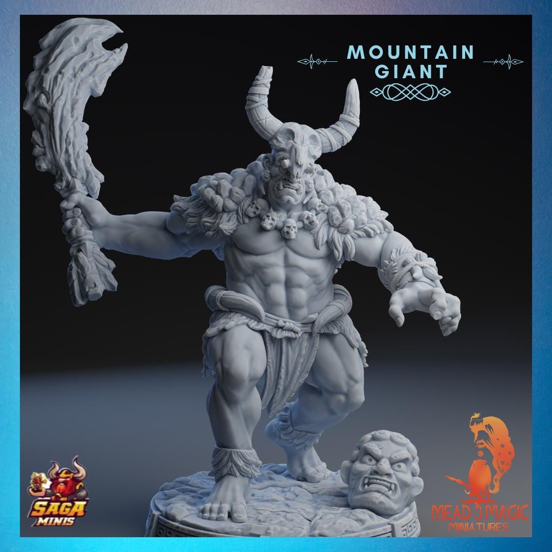 Mountain Giant | Saga Miniatures | 12K Res. 3D Print | Strong Resin ...